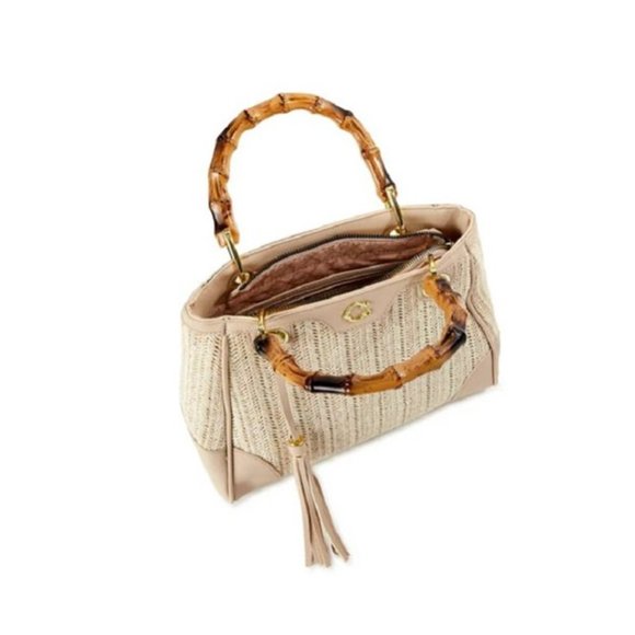 C. Wonder | Bags | C Wonder Womens Adult Skye Straw Bamboo Handle ...